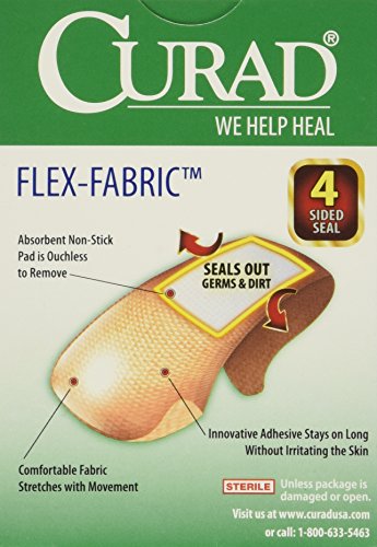 Curad - CUR47315_OLD Flex-Fabric, 3/4 Inches X 3 Inches bandages, 30 count (Pack of 4)