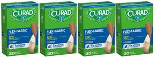 curad - cur47315_old flex-fabric, 3/4 inches x 3 inches bandages, 30 count (pack of 4)