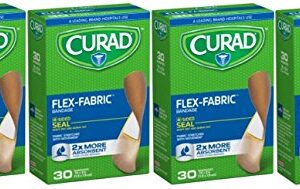 Curad - CUR47315_OLD Flex-Fabric, 3/4 Inches X 3 Inches bandages, 30 count (Pack of 4)