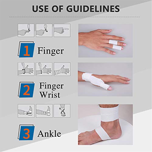 Self Adhesive Wrap Cohesive Wrap Bandages 6 Count 3" x 5 Yards, Medical Tape, Adhesive Flexible Breathable First Aid Non Woven Rolls, Stretch Athletic, Ankle Sprains & Swelling, Sport