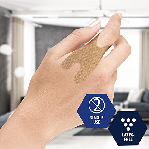 MED PRIDE Sterile Fabric Knuckle Adhesive Bandages [100 Count]- First Aid Finger Bandages Coated with Hypoallergenic Adhesive- Latex-Rubber Free Wound Care Bandages- Individual Wrapped- 1.5''x3''