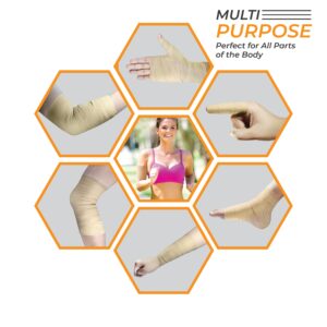 D&H Medical Self Adhesive Bandage Wrap - 15 Pack Brown Cohesive Bandage, 2 Inches x 5 Yards, Stretchy, Hypoallergenic & Breathable Self Adhering Tape Medical, Athletic wrap for Hand, Knee, and Ankle