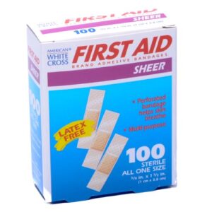 bandage junior size plastic 3/8 x 1 1/2 100/box