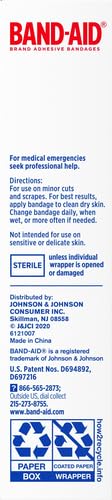 Band-Aid Brand Tough Strips Adhesive Bandages for Wound Care, Durable Protection for Minor Cuts and Scrapes, Extra Large Size, 10 ct