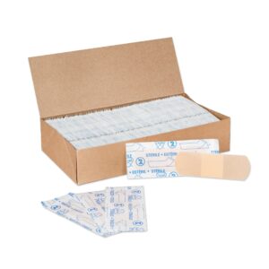 american white cross adhesive bandages, sheer strips, 1" x 3" | bulk case of 1500 | sterile, breathable and multi-purpose for school nurses, businesses, and first aid kits