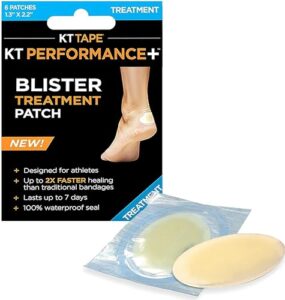 kt health, blister treatment patch, waterproof hydrocolloid bandage, 6 count