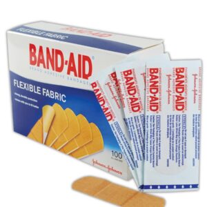 Johnson & Johnson JJ4444 Band-Aid Woven Adhesive Bandages, 1" x 3", Tan (Box of 100)