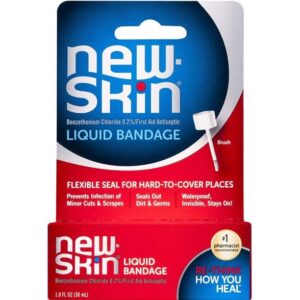 new-skin liquid bandage, waterproof bandage for scrapes and minor cuts, 1 fl oz (pack of 2)