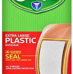 Curad Extra Large Plastic Bandage with 4-Sided Seal, 2x4 Inch (Pack of 10)