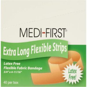 Medique 62178 Medi-First Latex Free Woven Bandages, Extra Long, 3/4-Inch X 4-11/16-Inch, 40-Per Box