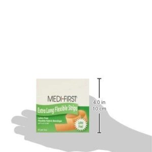 Medique 62178 Medi-First Latex Free Woven Bandages, Extra Long, 3/4-Inch X 4-11/16-Inch, 40-Per Box