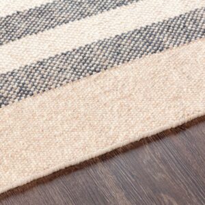 Mark&Day Wool Rugs, 2x8 Lavant Modern Black Runner Area Rug, Black Beige Brown Carpet for Hallway, Kitchen, Bedroom or Living Room (2'6" x 8' Runner)