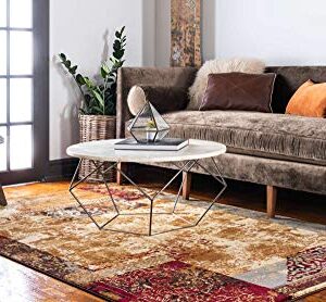 Unique Loom Barista Collection Area Rug - Arusha (7' 10" x 10' Rectangle, Beige/ Black)