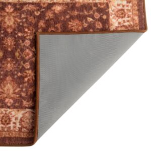 Rugs.com Medina Collection Rug – 5 Ft Runner Coffee Brown Medium Rug Perfect for Hallways, Entryways