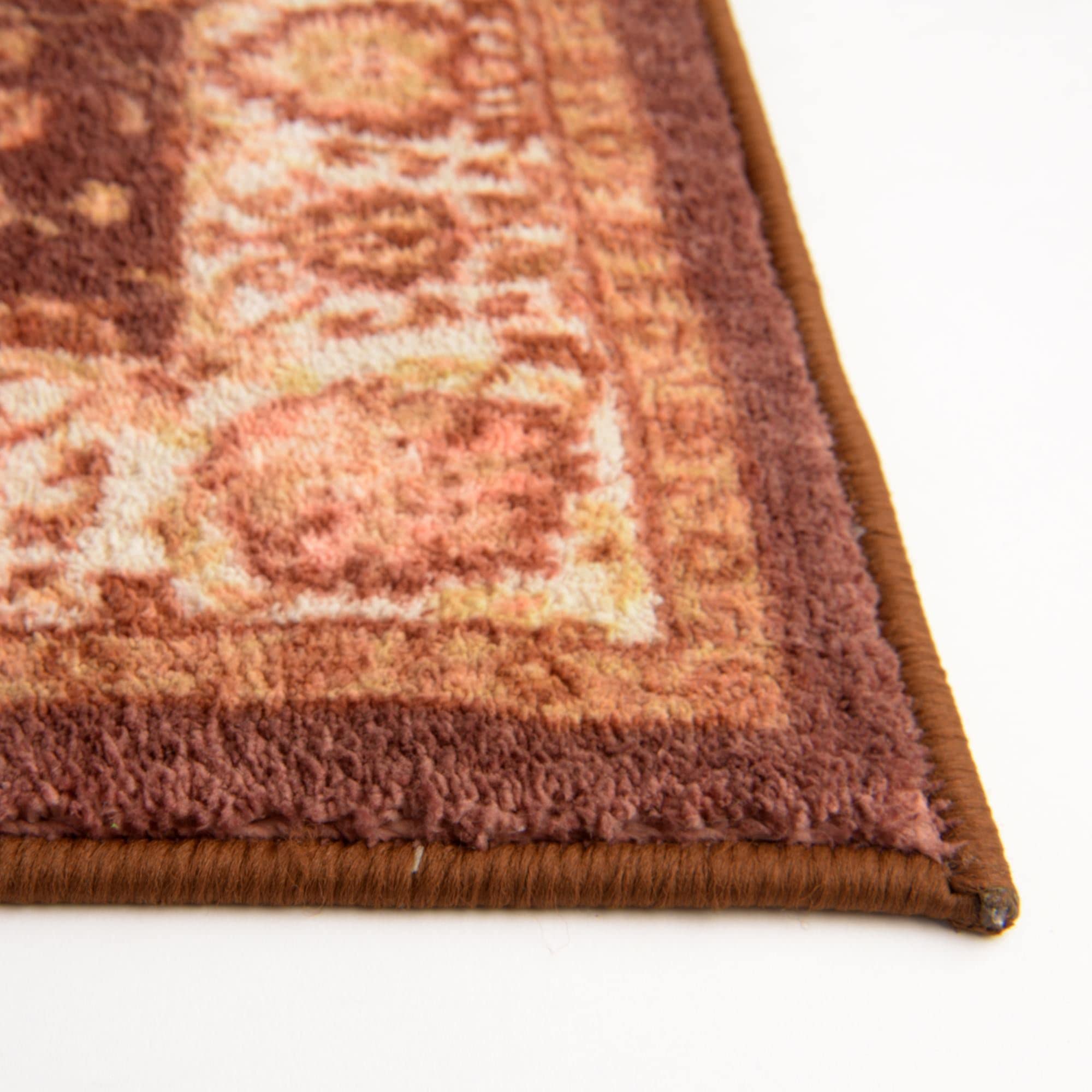 Rugs.com Medina Collection Rug – 5 Ft Runner Coffee Brown Medium Rug Perfect for Hallways, Entryways