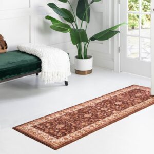 Rugs.com Medina Collection Rug – 5 Ft Runner Coffee Brown Medium Rug Perfect for Hallways, Entryways