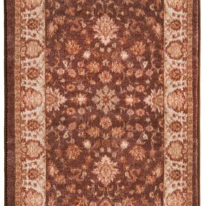 Rugs.com Medina Collection Rug – 5 Ft Runner Coffee Brown Medium Rug Perfect for Hallways, Entryways