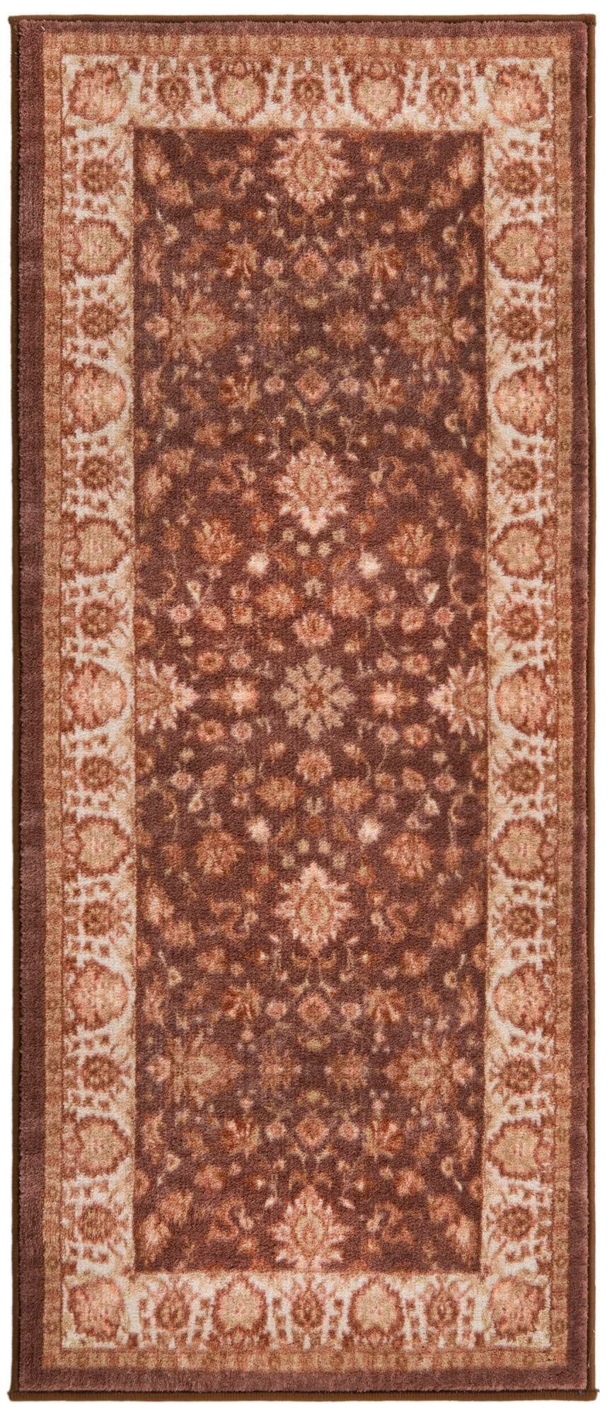 Rugs.com Medina Collection Rug – 5 Ft Runner Coffee Brown Medium Rug Perfect for Hallways, Entryways