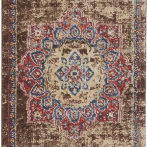 Rugs.com Eden Collection Rug – 6 Ft Runner Chocolate Brown Medium Rug Perfect for Hallways, Entryways