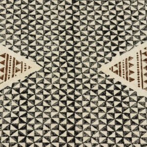 CASAVANI Collection Runner - 5x10 Area Rug Black & Brown Cotton Dhurrie Geometric Kilim Rug Indoor Outdoor Use Carpet Flatweave Rugs for Home & Foyer Corridor Hallway & Stair Runner