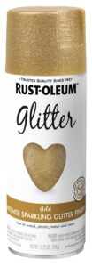 rust-oleum 301495 specialty glitter spray paint, 10.25 oz, gold