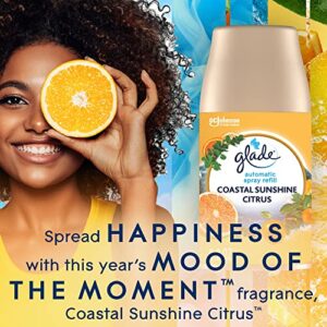 Glade Automatic Spray Refill, Air Freshener for Home and Bathroom, Coastal Sunshine Citrus, 6.2 Oz, 3 Count