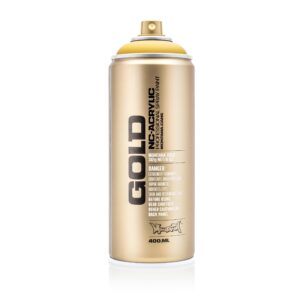 montana cans gold spray paint, 400ml, yellow submarine,mxg-g1210