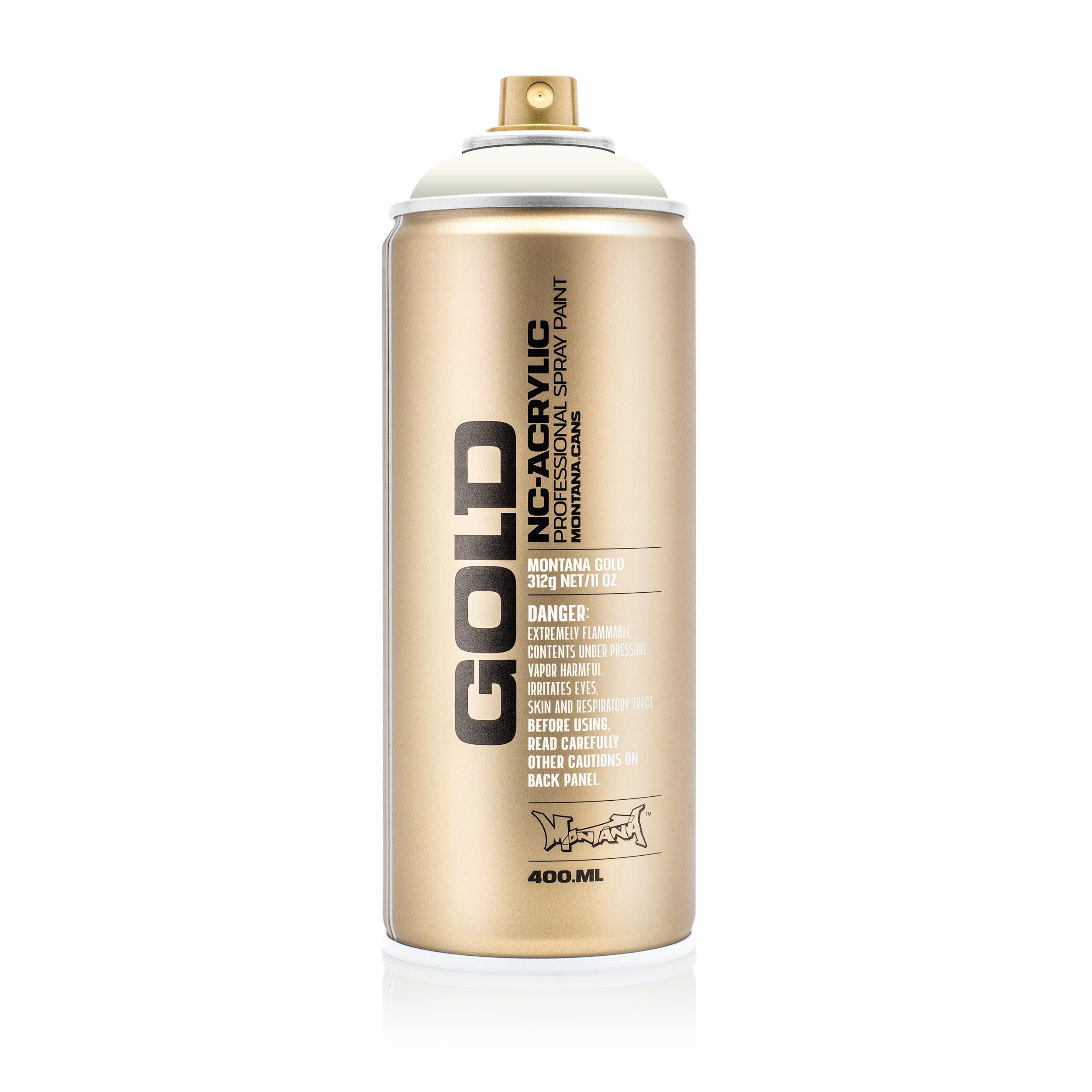 Montana Cans GOLD Spray Paint, 400ml, Shock Cream White (MXG-S9110)