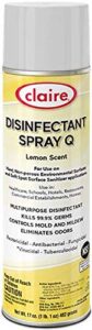 claire disinfectant spray q, colorless, lemon scent, 17 fl oz