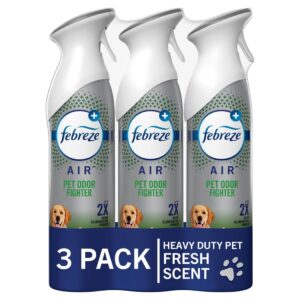 febreze air freshener spray, heavy duty pet odor fighter for home, pet air freshener, pet friendly, odor fighter for strong odor, 8.8 oz (pack of 3)