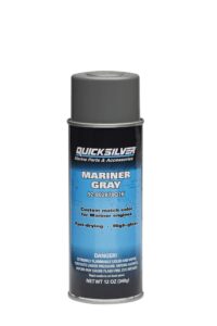 quicksilver 802878a16 mariner gray enamel paint, 12 oz. spray can