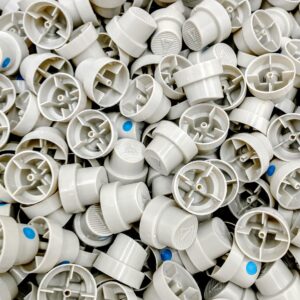 Spray Paint Caps - Soft Blue Caps for Fading, Color Fades, Complete Coverage Without Drips. Fits Female Cans MTN, Loop, Flame, Montana, Molotow, ACME, Double A, DANG and More! (20)