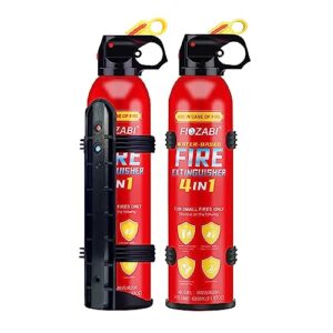 fiozabi portable fire extinguisher spray with bracket can prevent re-ignition,best suitable for the house/car/truck/boat/kitchen/home water-based fire extinguishers fire type a/b/c/k 620ml (2 pack)