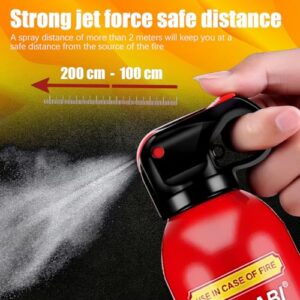 FIOZABI Portable Fire Extinguisher Spray With Bracket Can Prevent Re-Ignition,Best Suitable for The House/Car/Truck/Boat/Kitchen/Home Water-Based Fire Extinguishers Fire Type A/B/C/K 620ml (2 pack)