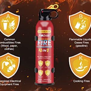 FIOZABI Portable Fire Extinguisher Spray With Bracket Can Prevent Re-Ignition,Best Suitable for The House/Car/Truck/Boat/Kitchen/Home Water-Based Fire Extinguishers Fire Type A/B/C/K 620ml (2 pack)