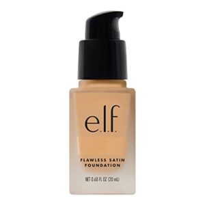 e.l.f. flawless finish foundation, improves uneven skin tone, lightweight, medium coverage & semi-matte, vegan & cruelty-free, buff, 0.68 fl oz