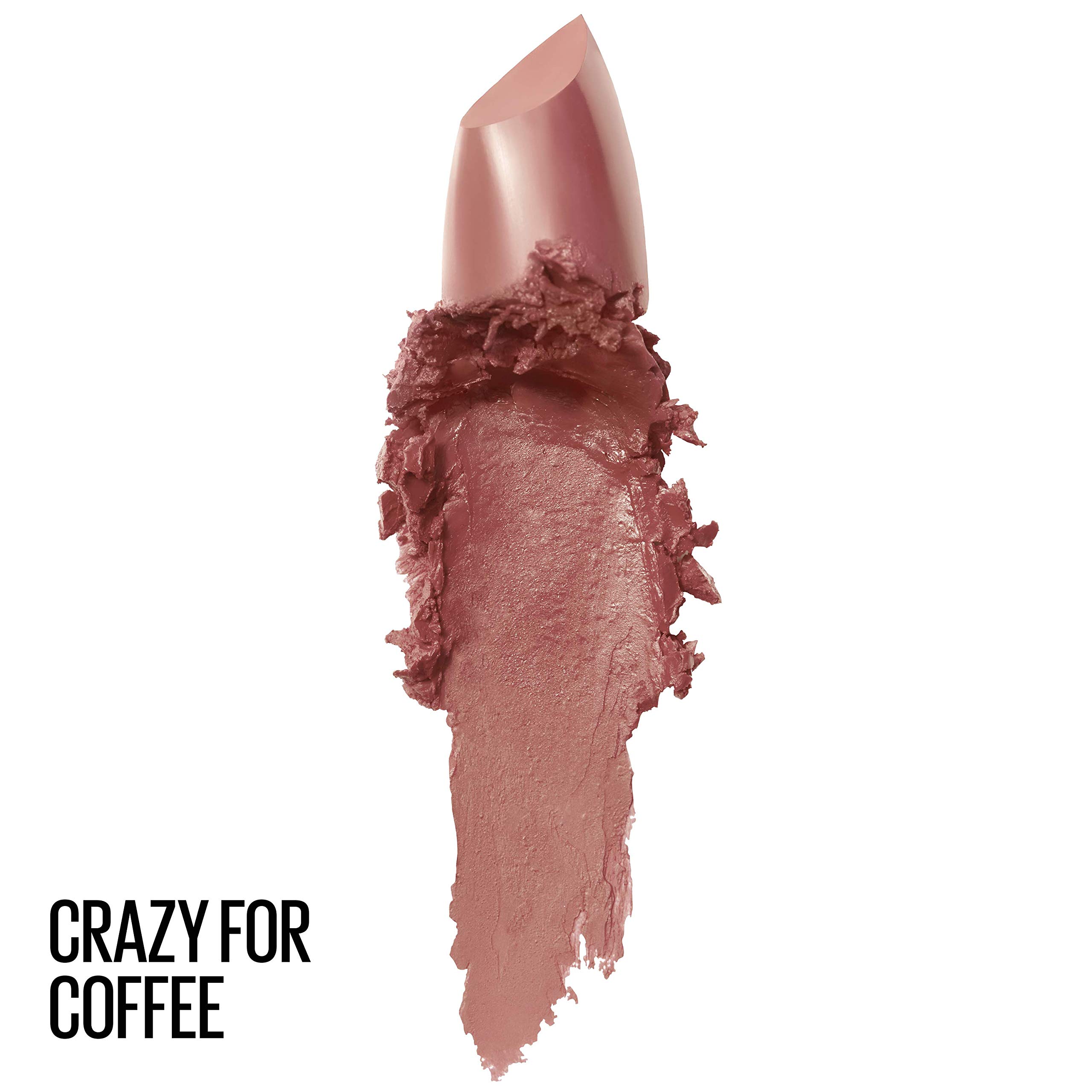 Maybelline Color Sensational Lipstick, Lip Makeup, Cream Finish, Hydrating Lipstick, Crazy for Coffee, Nude Pink ,1 Count