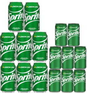 murai - (pack of 16) sprite | 8 regular 12oz cans & 8 7.5oz. mini cans | bundle mixed sized variety pack | soft drink assortment of beverages