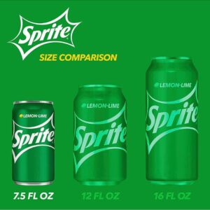 Murai - (Pack of 16) Sprite | 8 Regular 12oz Cans & 8 7.5oz. Mini Cans | Bundle Mixed Sized Variety Pack | Soft Drink Assortment of Beverages