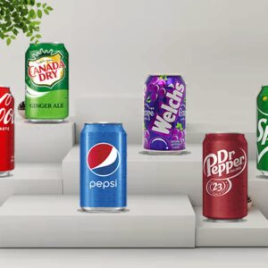 Soda Variety Pack of 18 Assortment of 6 Flavor Variety Soft Drink Cola, Pepsi, Dr. Pepper, Canada Dry, Sprite, Welch, 12 FLoz. cans (18 Pack)