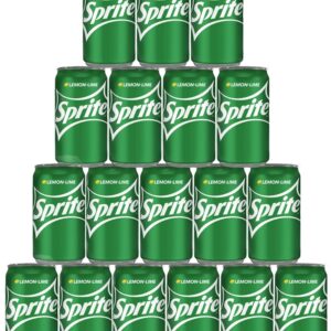 Murai - (Pack of 18) Sprite 7.5 oz. Mini Soda Cans | A Refreshing Thirst Queshing Flavored |Bulk Size Soft Drink Pack | Great Beverage Care Package or Mixer |Ideal for The Home and Office Small Fridge