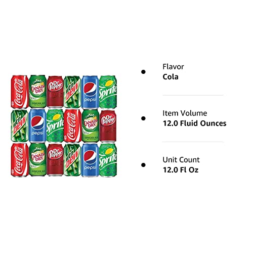 18 Pack BGM Assortment of Soda Refrigerator Restock Kit (Pack of 18)