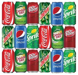 18 pack bgm assortment of soda refrigerator restock kit (pack of 18)