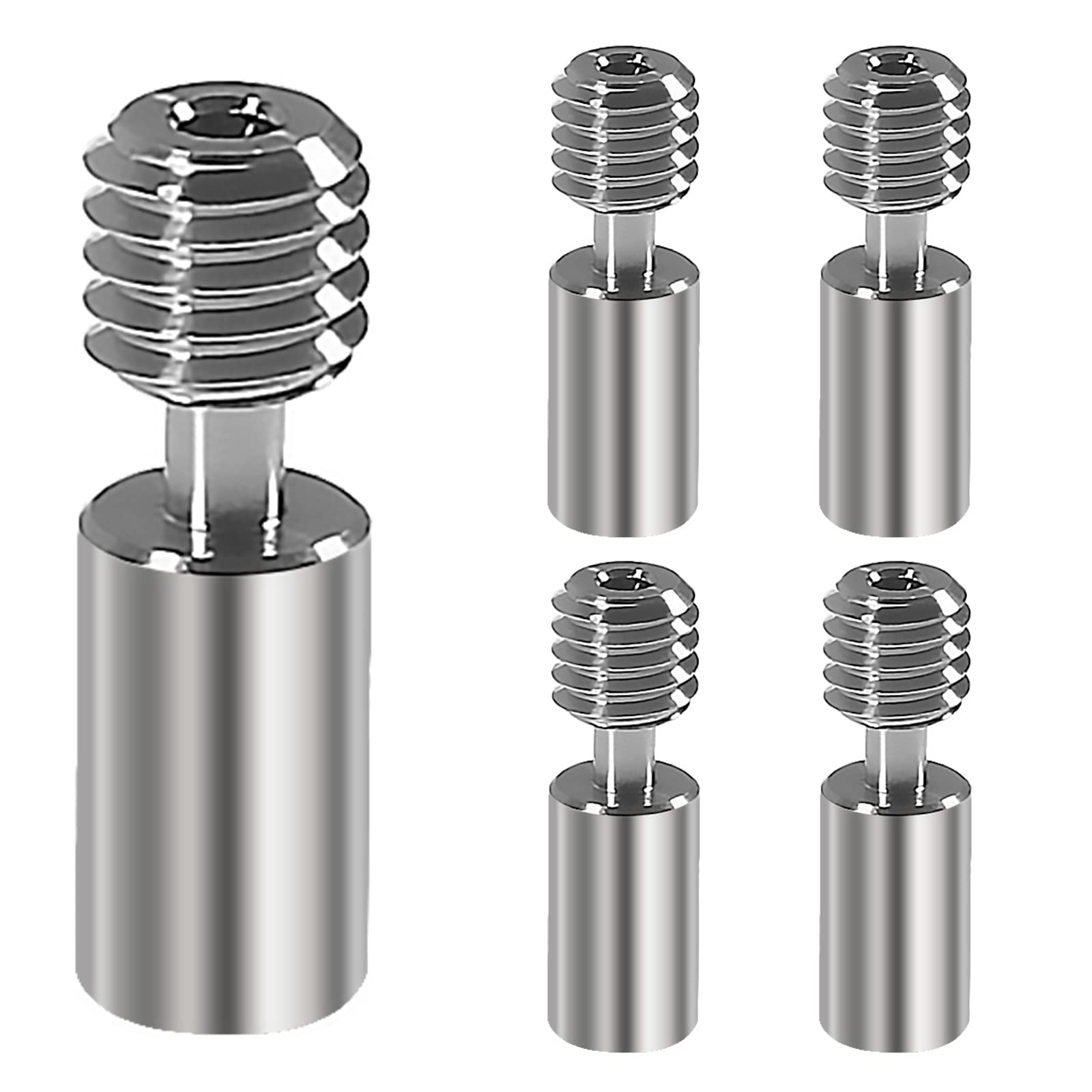 5pcs Upgrade All Metal Titanium Alloy Heatbreak Sprite Extruder Heat Break Thermal Barrel Tube for Creality Ender 3 S1, Ender3 S1 Pro, CR10 Smart Pro, Sermoon V1 3D Printer