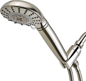 sprite showers pure 7-setting filtered 1.75gpm shower handle in brushed nickel