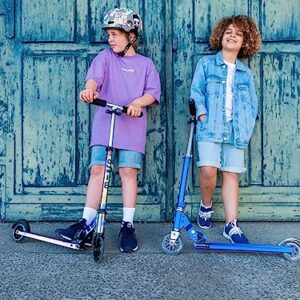 Micro Kickboard | Sprite LED | 2 Wheeled | Fold-to-Carry | Lightweight Swiss-Designed Micro Scooter | Light-Up Wheels| Children and Teens, Ages 6+