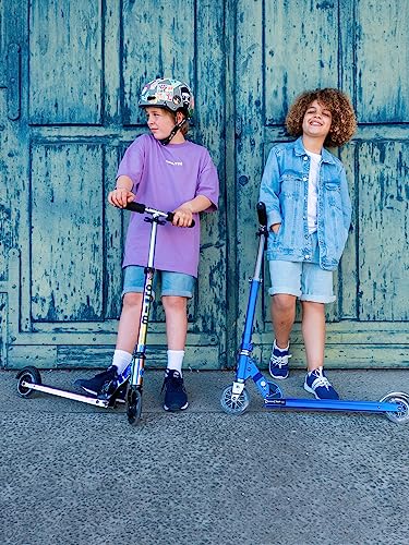 Micro Kickboard | Sprite LED | 2 Wheeled | Fold-to-Carry | Lightweight Swiss-Designed Micro Scooter | Light-Up Wheels| Children and Teens, Ages 6+