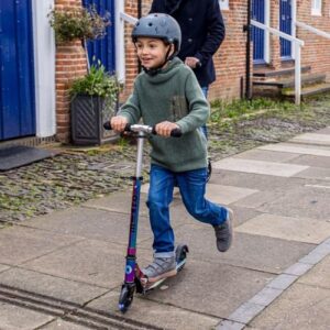 Micro Kickboard | Sprite LED | 2 Wheeled | Fold-to-Carry | Lightweight Swiss-Designed Micro Scooter | Light-Up Wheels| Children and Teens, Ages 6+