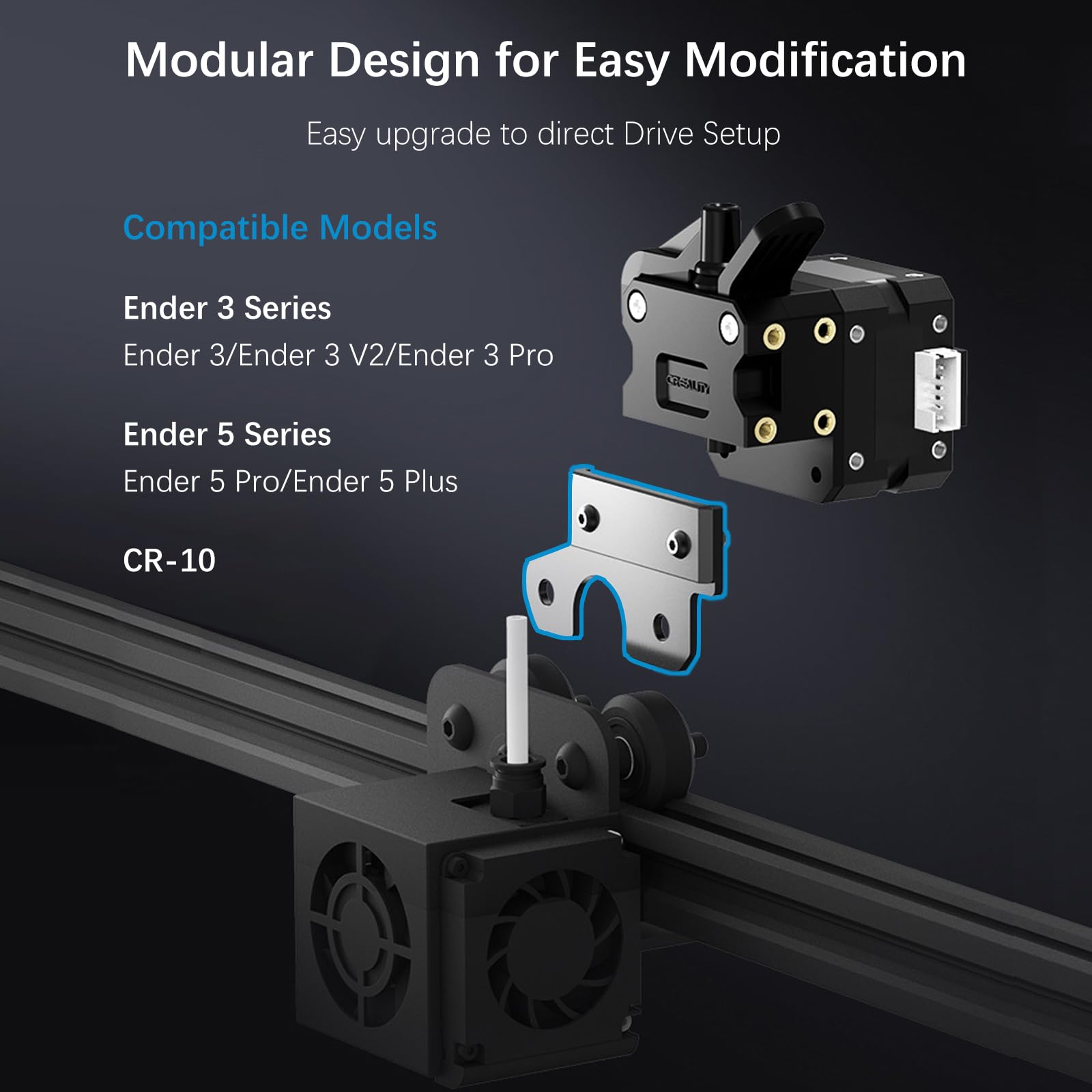 2023 Official Creality Ender 3 Sprite Direct Drive Sprite Extruder Kit, Dual Gear Extruder SE Creality Ender 3/Ender 3 V2/Ender 3 Pro/Ender 5/Ender 5 Pro/5 Plus/CR 10 3D Printers, for Ender Version