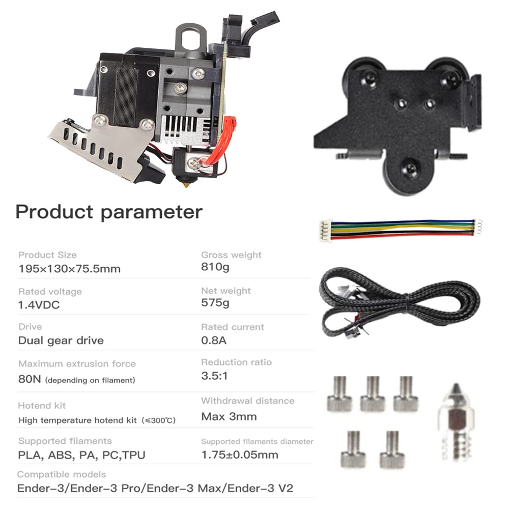 Official Direct Drive Extruder Kit,New Sprite Extruder Pro Upgrade Kit for Creality Ender 3/Ender 3 V2/Ender 3 Pro/Ender 3 S1/CR-10 Smart Pro 3D Printers，Support 1.5mm Filament